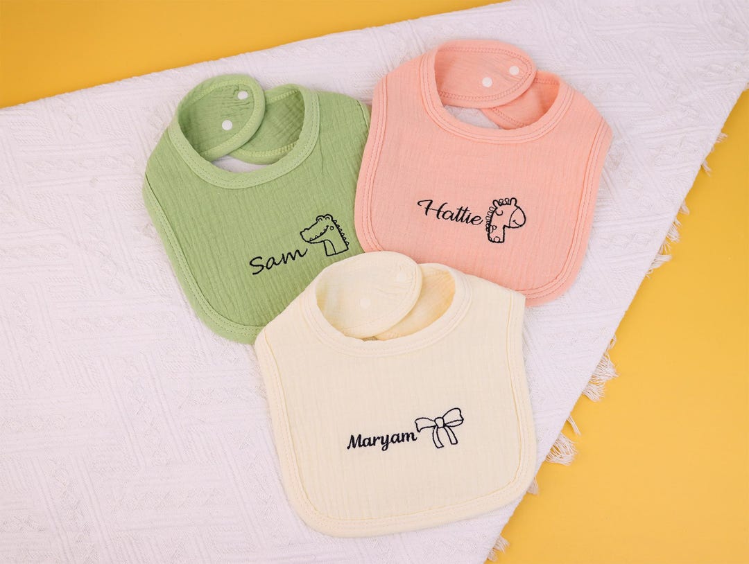 Custom Baby Bibs, Custom Embroidered Baby Bibs, Custom Name Baby Bibs ...