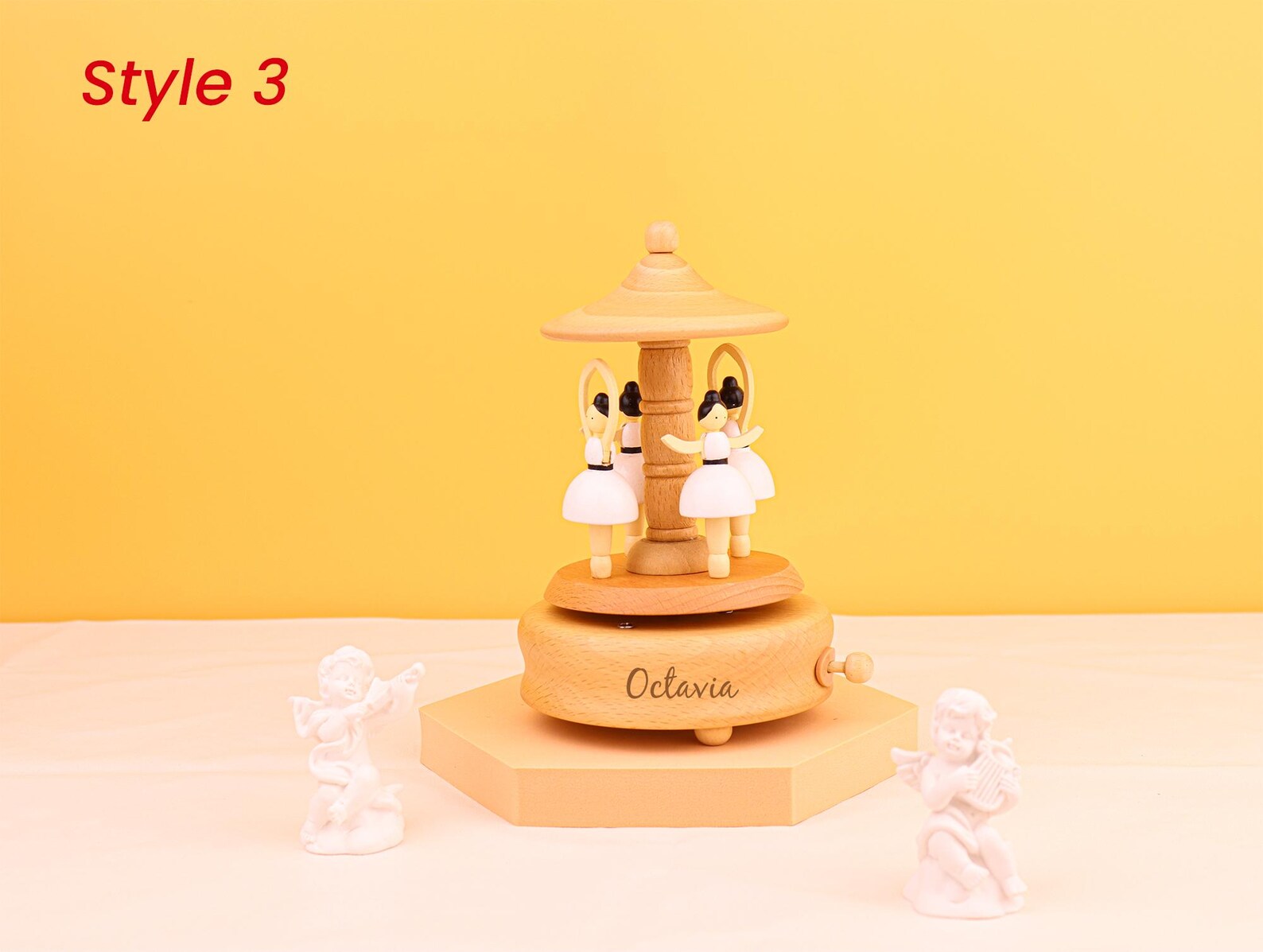 Personalized Music Box, Wooden Music Box, Engraved Name Music Box, Baby ...