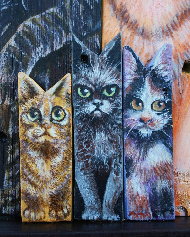 Feline Family Panel Display - Etsy