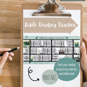 Aesthetic Bible Reading Tracker / Books of the Bible Reading Tracker ...