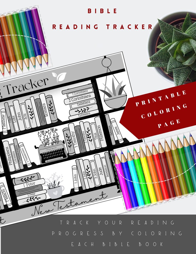 Bible Reading Tracker / Books of the Bible Reading Tracker / Printable ...