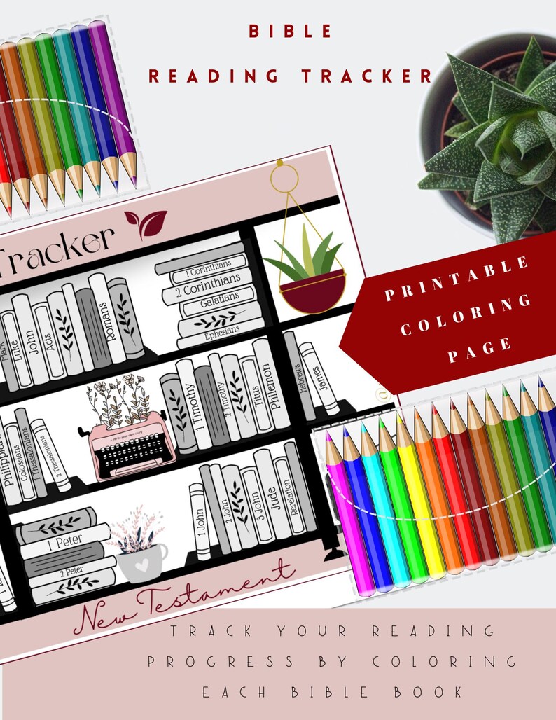 Bible Reading Tracker / Aesthetic Books of the Bible Reading Tracker ...