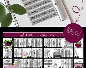 Bible Reading Tracker / Aesthetic Books of the Bible Reading Tracker ...