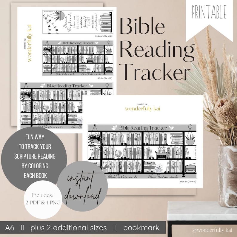 Bible Reading Tracker / Books of the Bible Reading Tracker / Printable ...