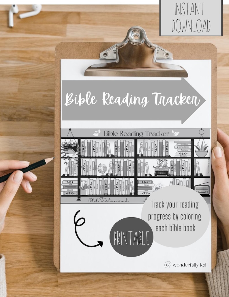 Bible Reading Tracker / Books of the Bible Reading Tracker / Printable ...