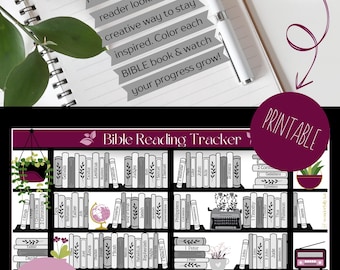 Aesthetic Bible Reading Tracker / Books of the Bible Reading Tracker ...