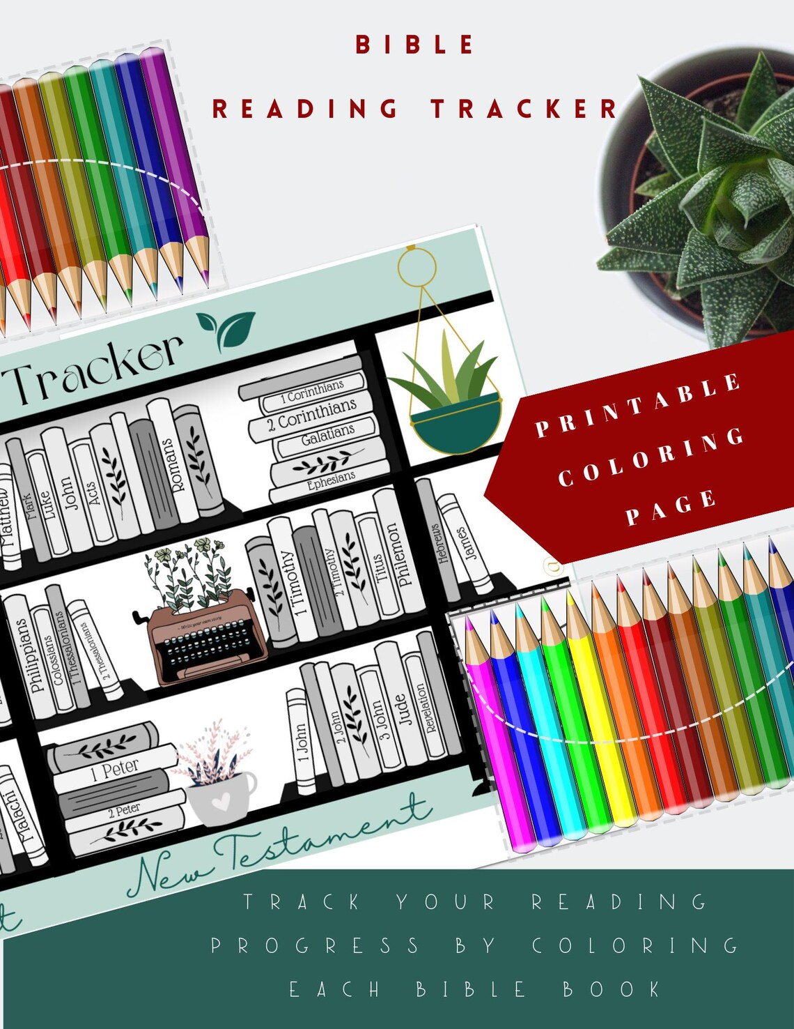Bible Reading Tracker / Aesthetic Books of the Bible Reading Tracker ...