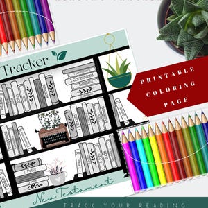 Aesthetic Bible Reading Tracker / Books of the Bible Reading Tracker ...