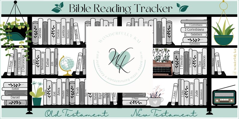 Aesthetic Bible Reading Tracker / Books of the Bible Reading Tracker ...