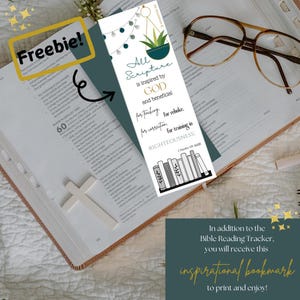 Aesthetic Bible Reading Tracker / Books of the Bible Reading Tracker ...