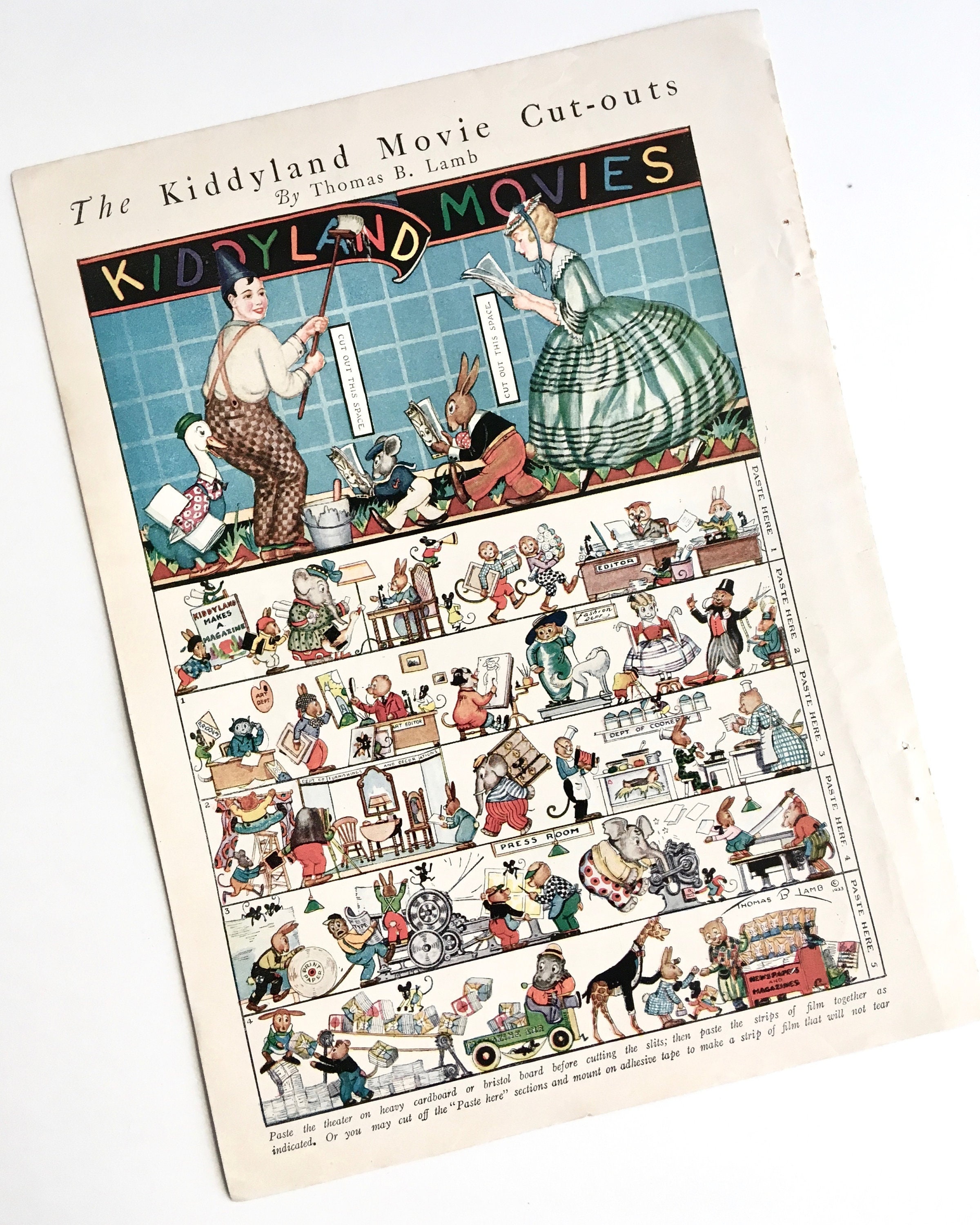 The Kiddyland Movie Cut Outs Thomas B. Lamb 1920s Wedding Cutouts ...