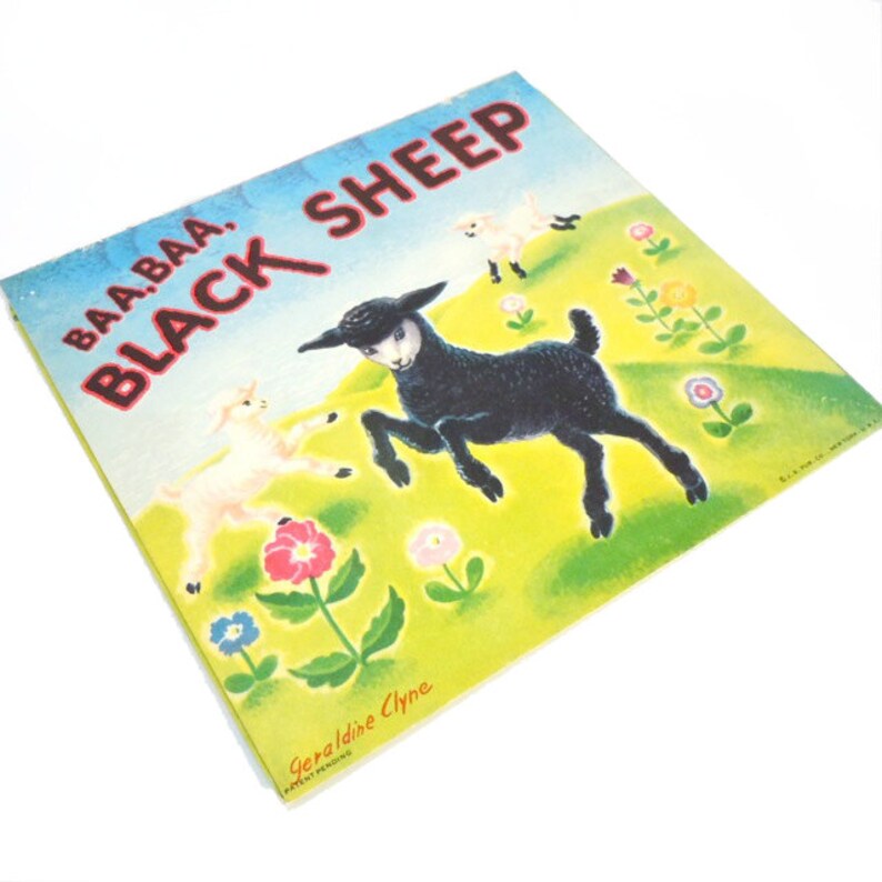 Baa Baa BLACK SHEEP Antique Childrens Book Pop-up Book Nursery | Etsy