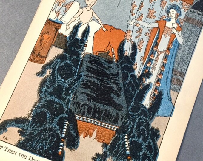 Black Rabbits PINOCCHIO Print Vintage Childrens Book Illustration Paper ...