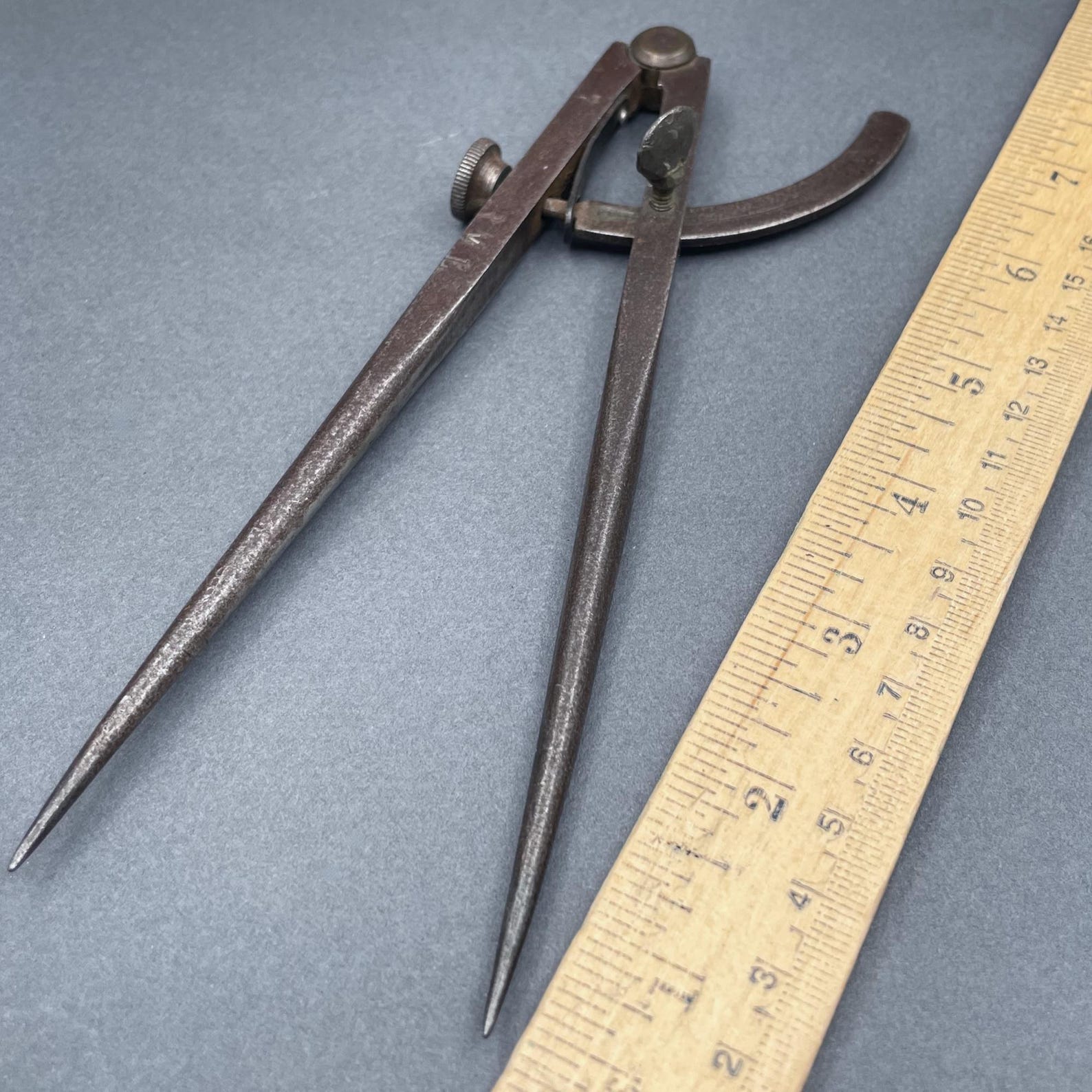Vintage 7 Round Leg Divider . Peck Stow & Wilcox Wing Divider Compass ...