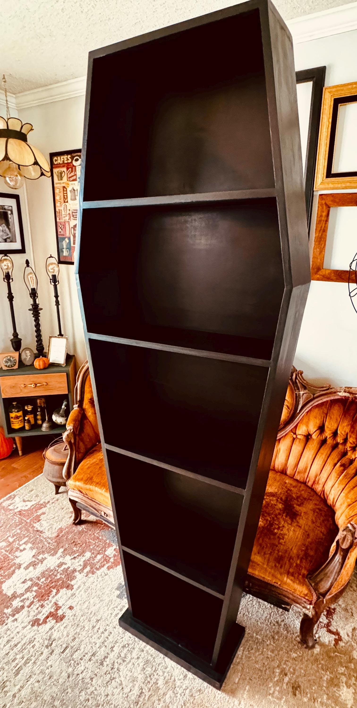 Handcrafted Coffin Bookshelf - Etsy