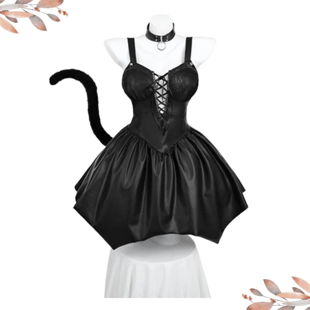 Girl Cat Woman Costume Cat Anime Cosplay Dress Cute Cat Girl Cat Woman ...