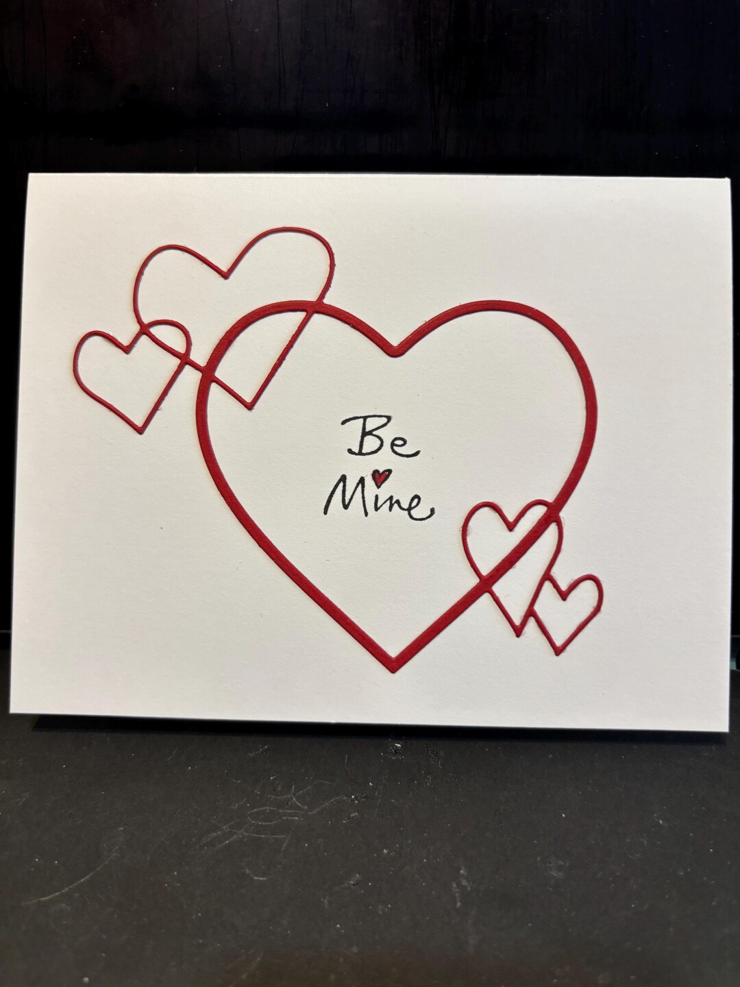 Handmade 'be Mine' Card: Personalized Sentiment, Hearts Collage - Etsy