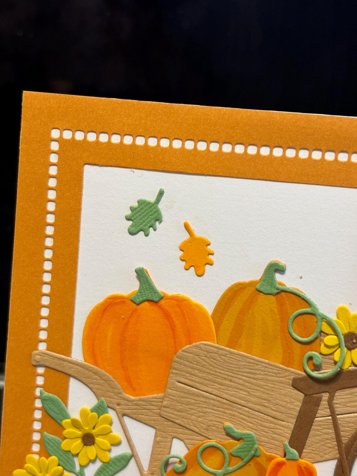 Handmade, Fall Greeting Card, give Thanks Sentiment, Die Cut ...