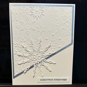 Handmade Embossed Christmas Card: Snowflake - Etsy