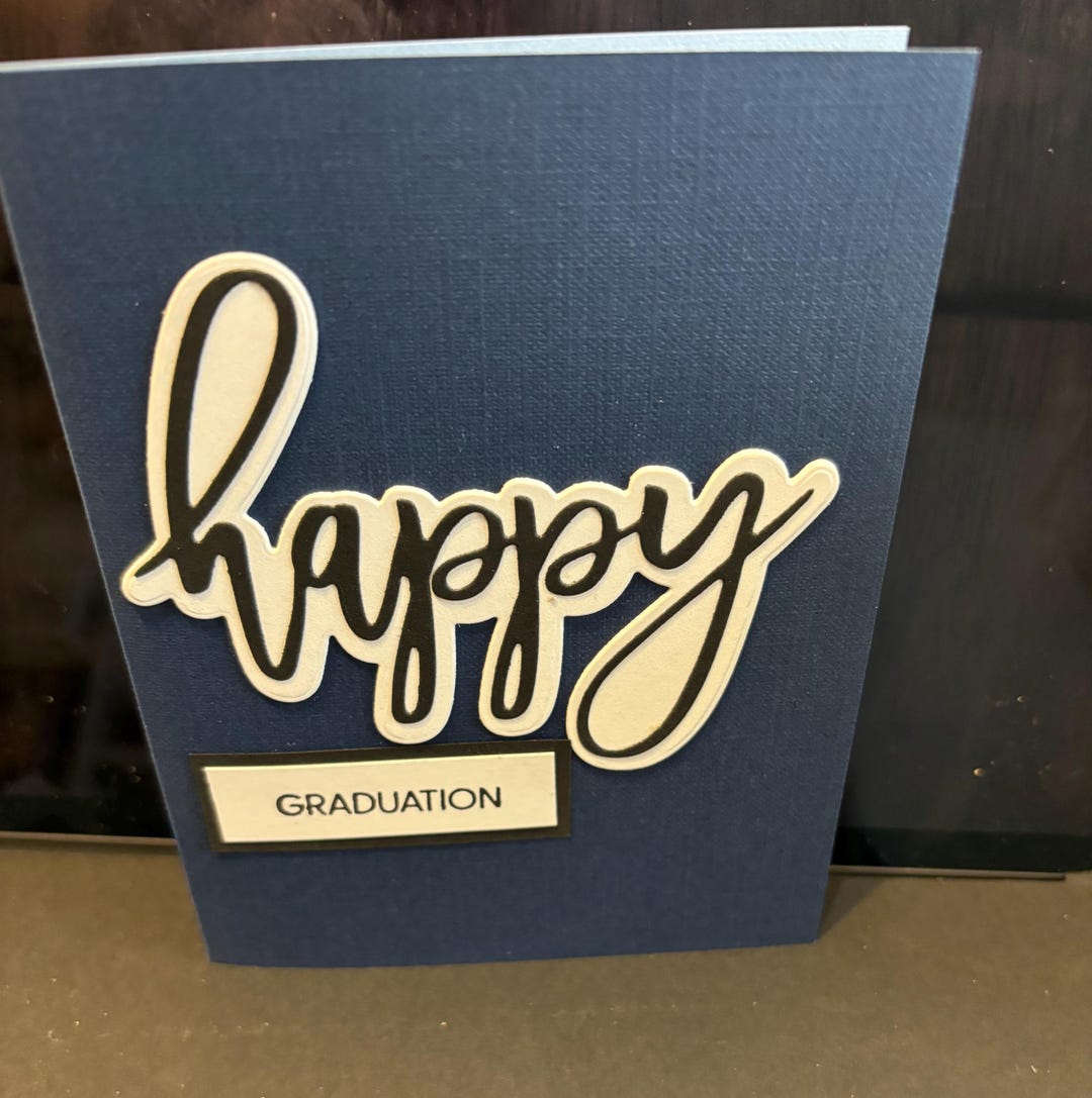 Handmade Graduation Card, Rubber-stamped and Die Cut Sentiment Reads ...