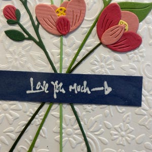 Handmade Greeting Card: "love You Much" Sentiment. - Etsy