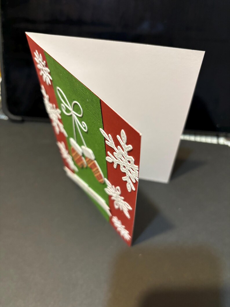 Handmade, Christmas Card, Holiday Greeting Card, Mittens Card ...