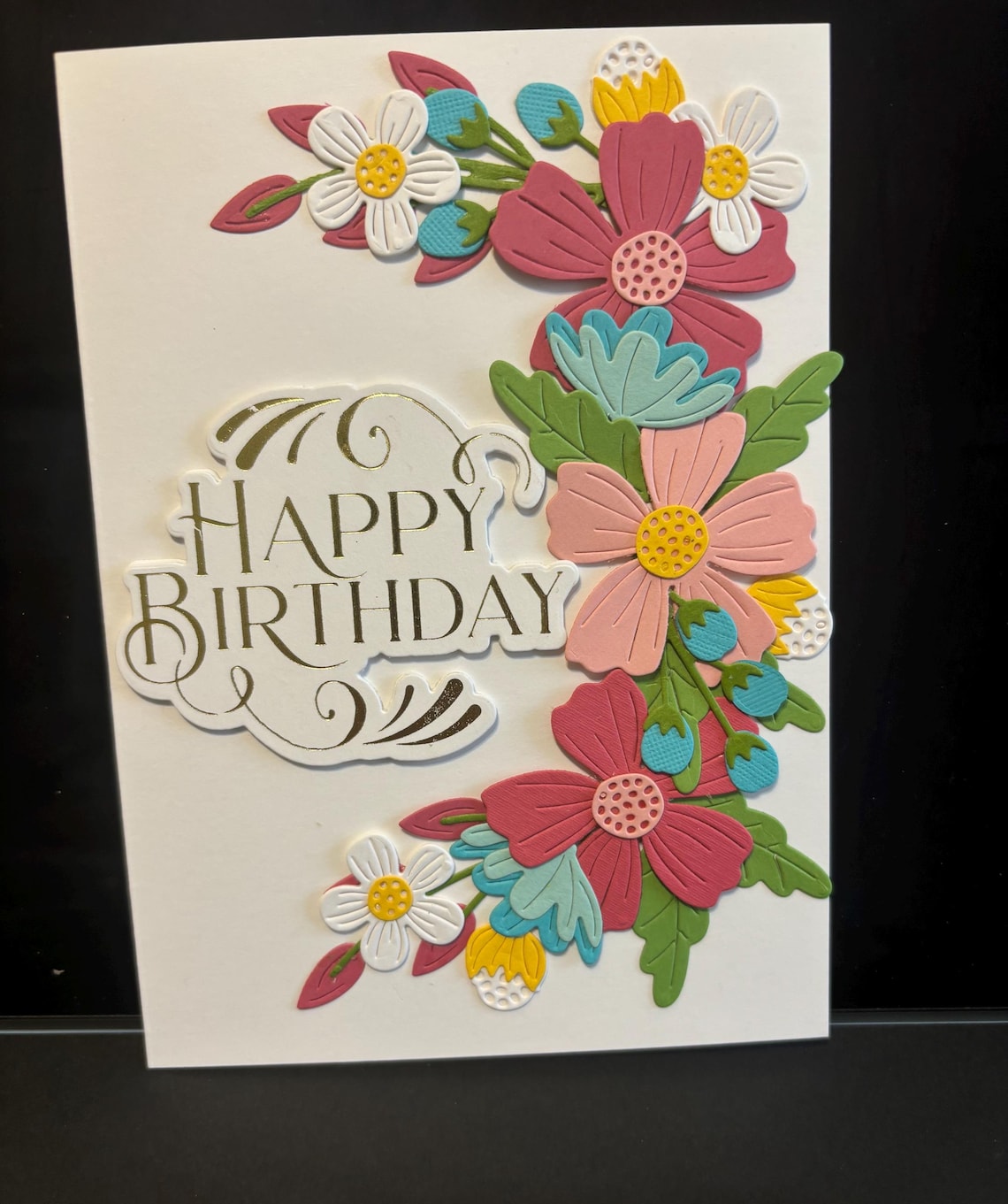 Happy Birthday Card, Greeting Card, Die Cut Card, Blank Inside ...
