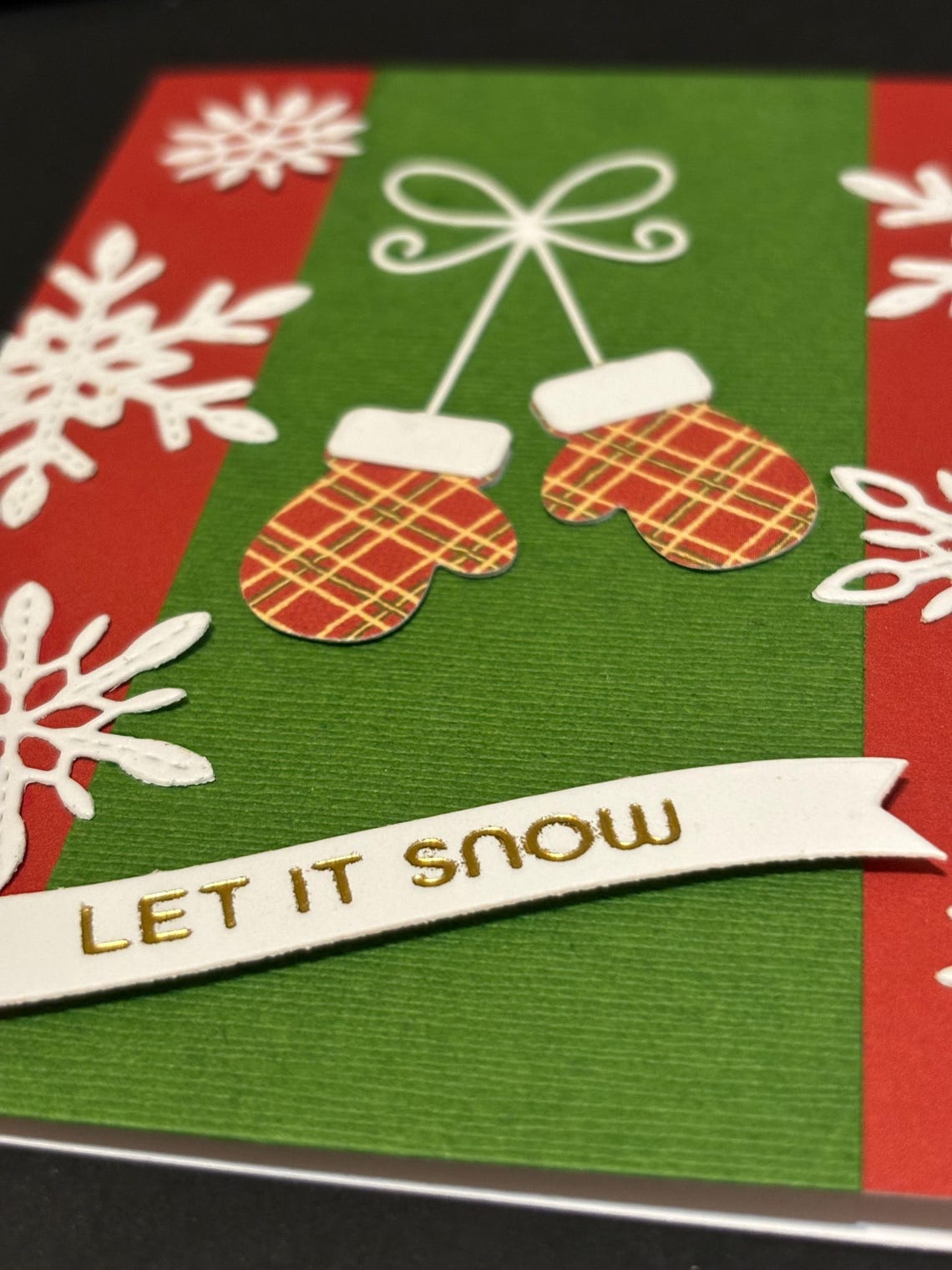 Handmade, Christmas Card, Holiday Greeting Card, Mittens Card ...