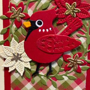 Handmade, Christmas Card, Holiday Greeting Card, Red Cardinal Card ...