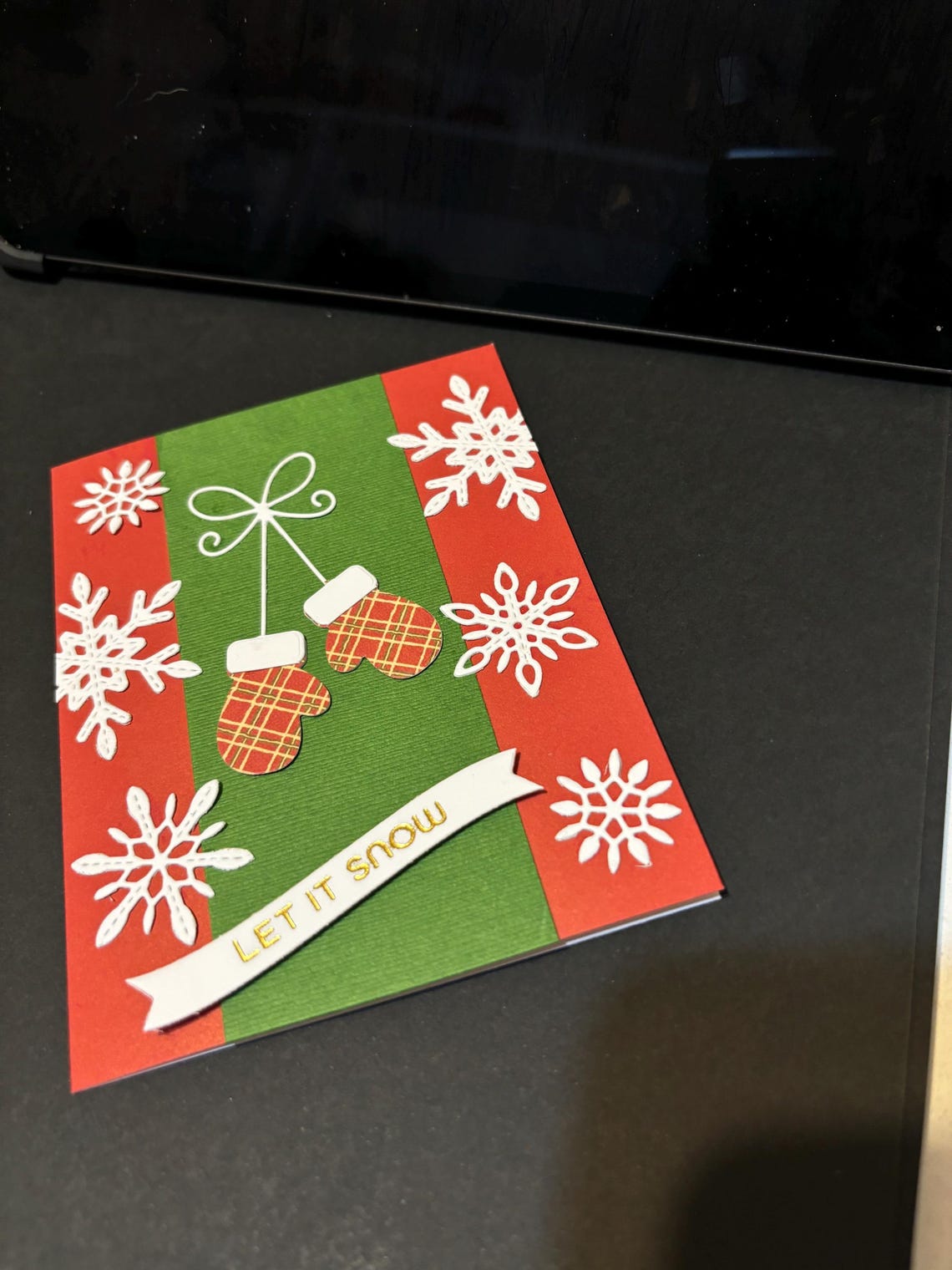 Handmade, Christmas Card, Holiday Greeting Card, Mittens Card ...