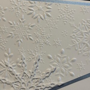 Handmade Embossed Christmas Card: Snowflake - Etsy