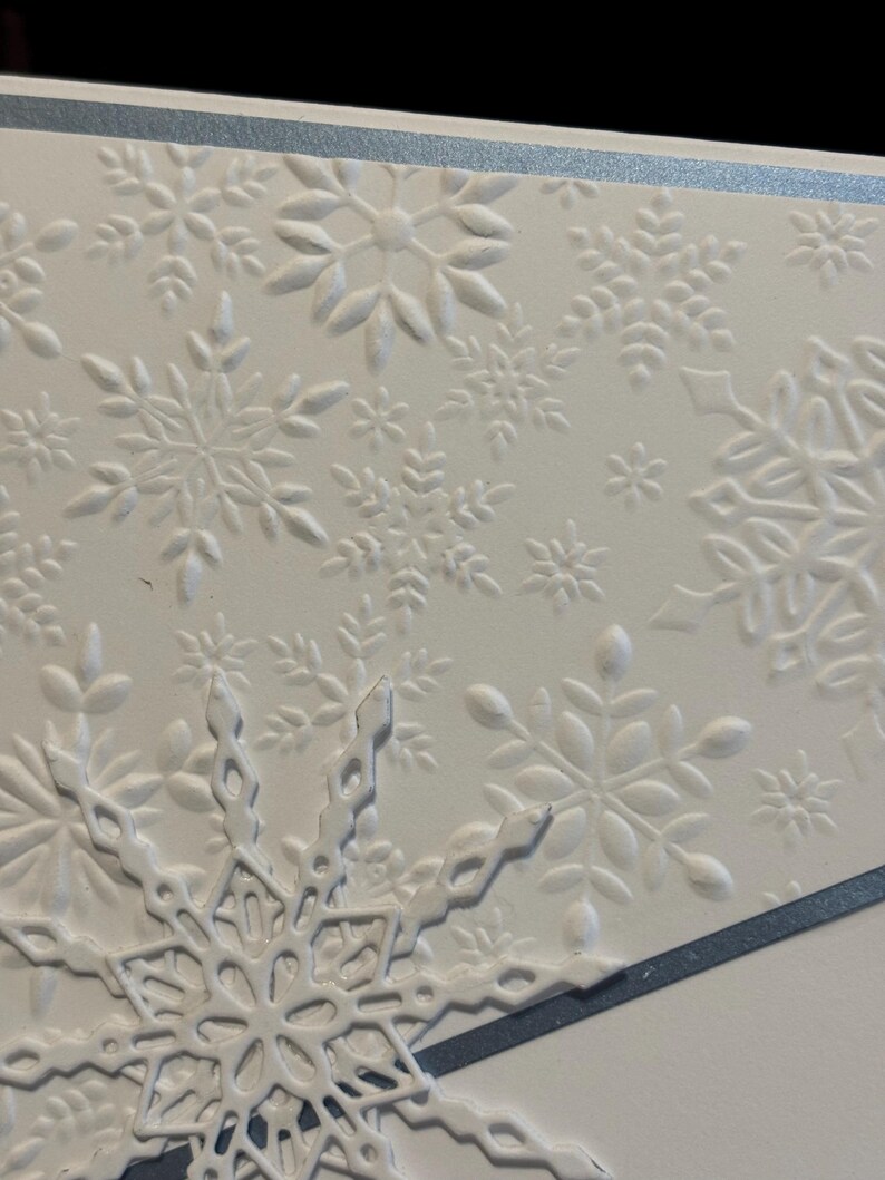 Handmade Embossed Christmas Card: Snowflake - Etsy
