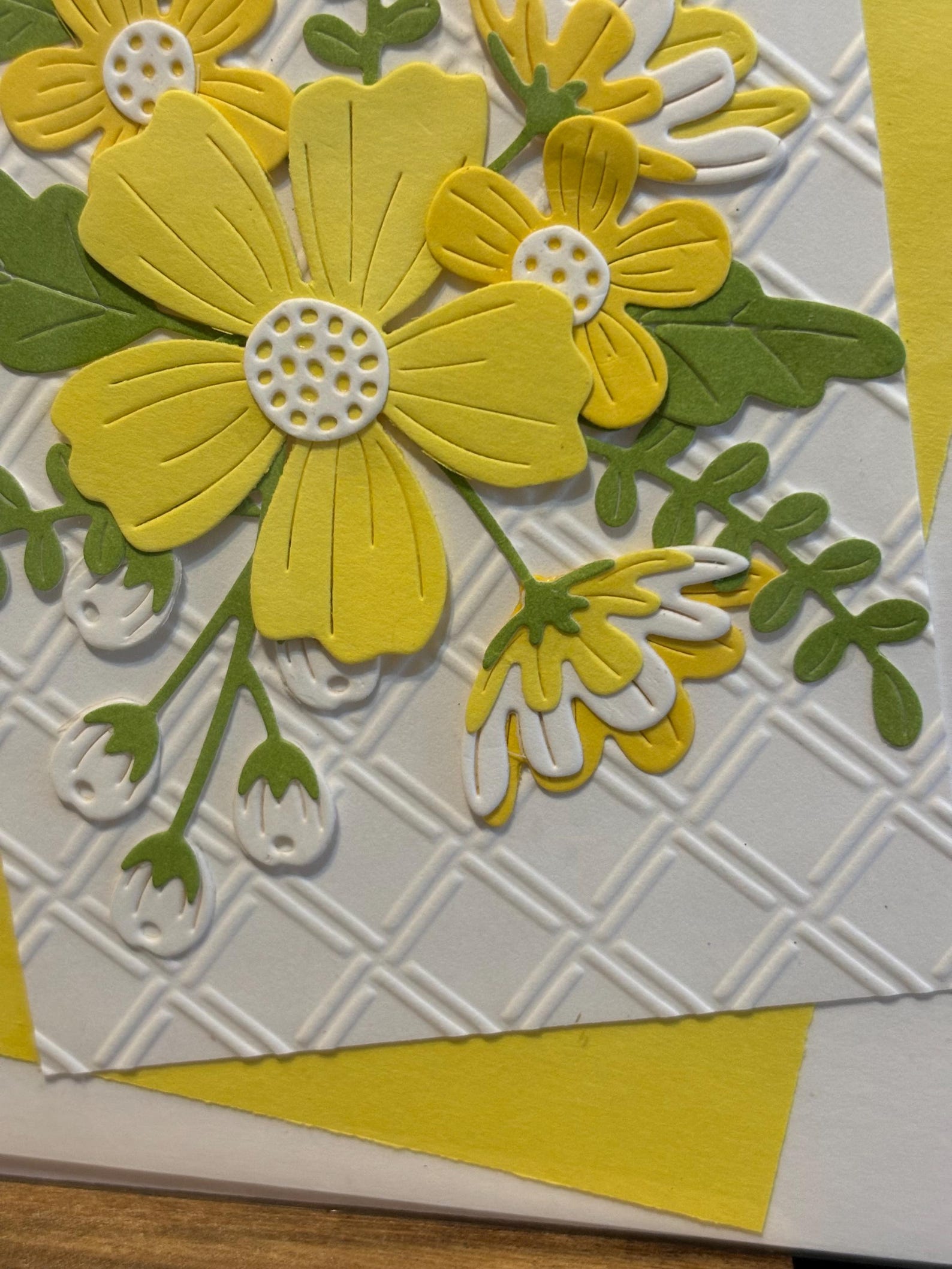 Handmade, Greeting Card, All-occasion Card, Die Cut Floral Card, White ...