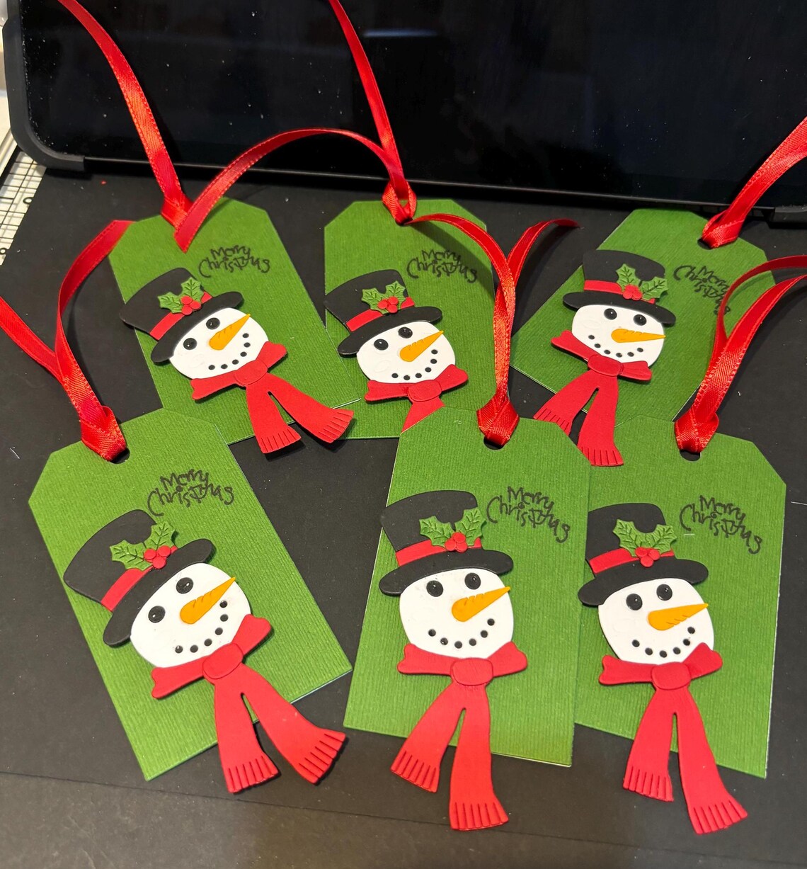 Handmade Christmas Gift Tags, Holiday Gift Tags, Snowman Gift Tags ...