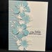 Handmade, Greeting Card, hello Card, Die Cut Floral Card, Blue and ...