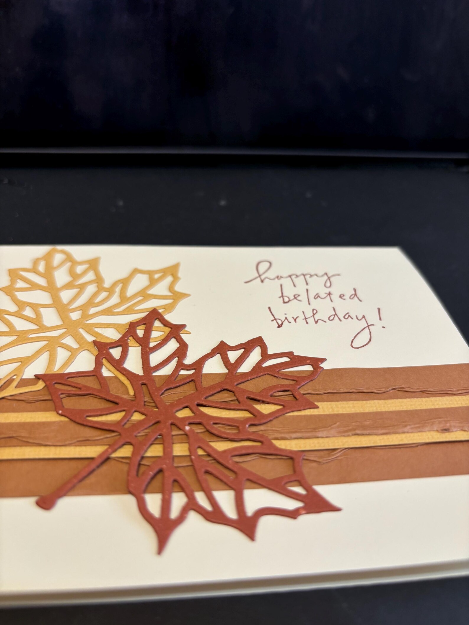 Handmade, Fall Birthday Card, Belated Birthday Card, Masculine Birthday ...