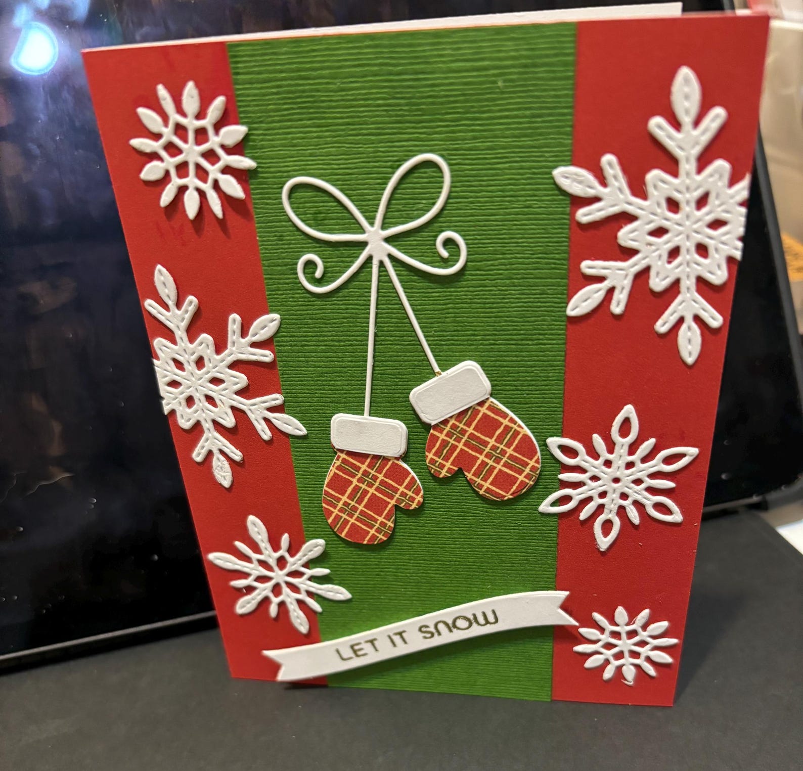 Handmade, Christmas Card, Holiday Greeting Card, Mittens Card ...