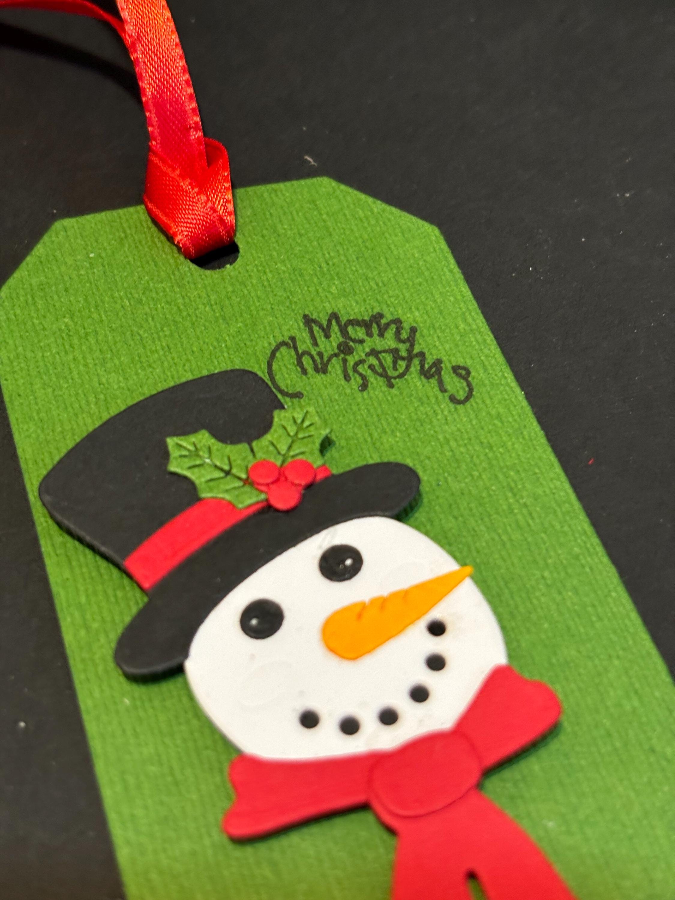Handmade Christmas Gift Tags, Holiday Gift Tags, Snowman Gift Tags ...