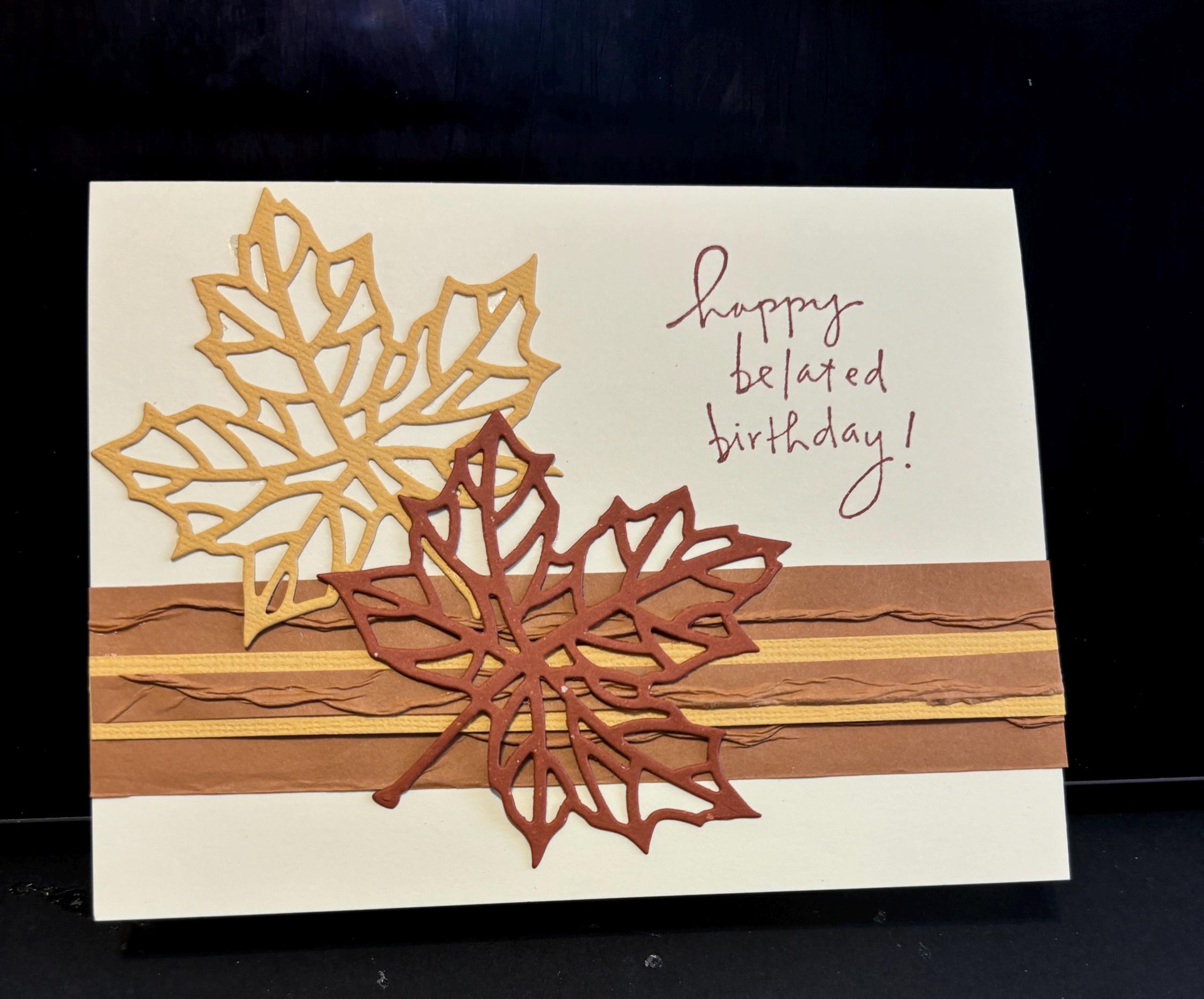 Handmade, Fall Birthday Card, Belated Birthday Card, Masculine Birthday ...