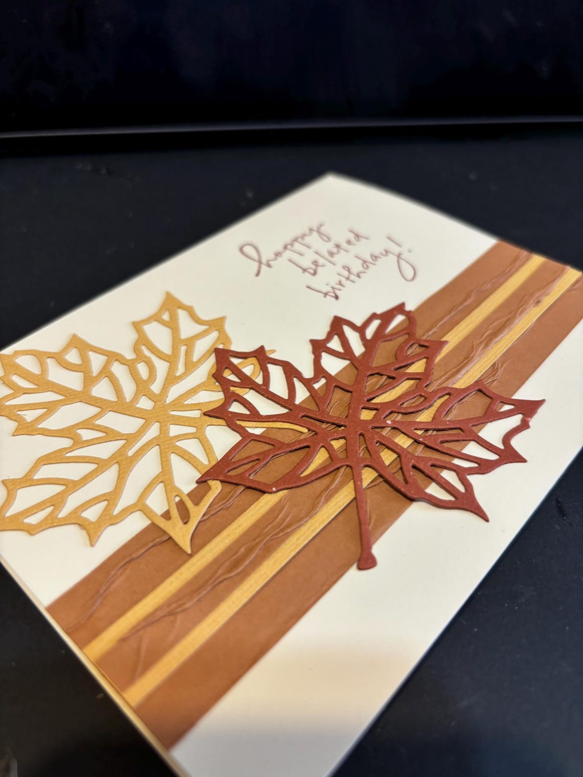 Handmade, Fall Birthday Card, Belated Birthday Card, Masculine Birthday ...