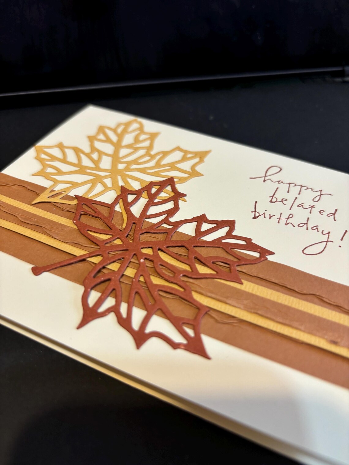 Handmade, Fall Birthday Card, Belated Birthday Card, Masculine Birthday ...