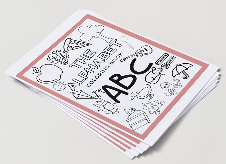 ABC Coloring Alphabet Booklet Printable PDF - Etsy