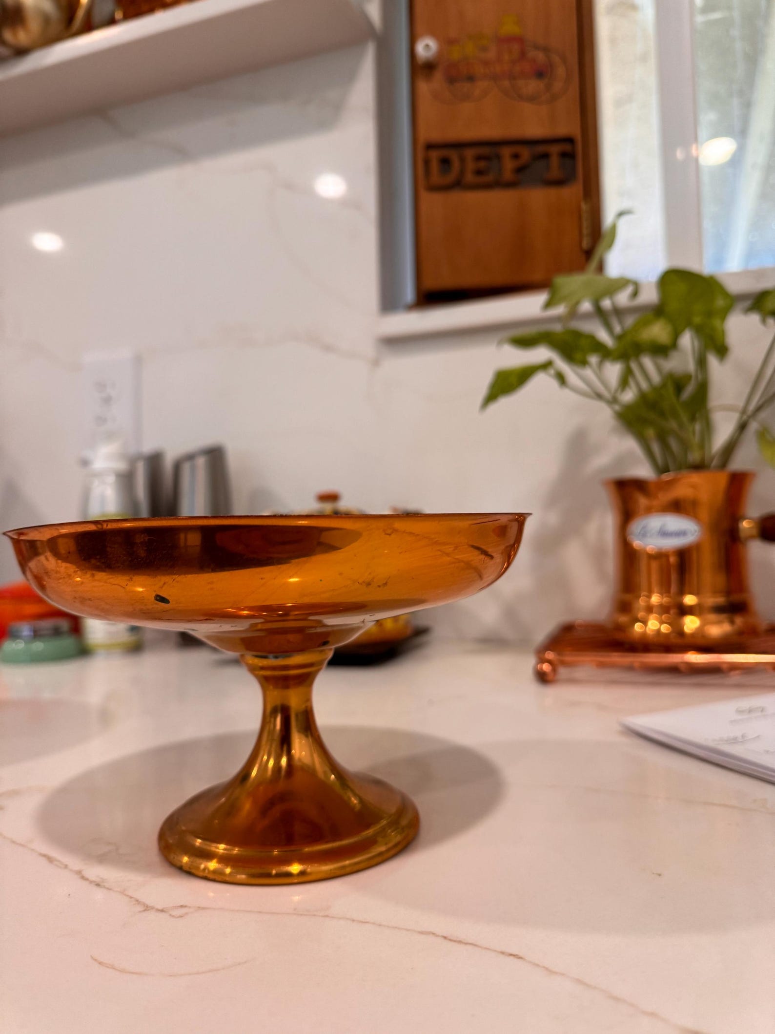 Vintage Copper Pedestal Compote Dish by Coppercraft Guild, Taunton ...