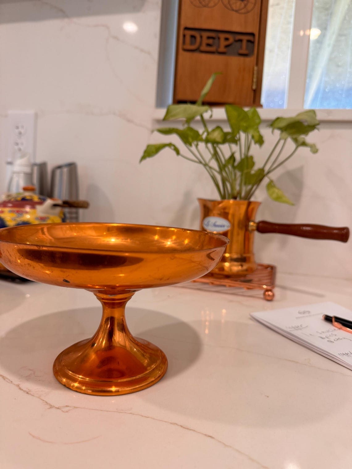 Vintage Copper Pedestal Compote Dish by Coppercraft Guild, Taunton ...