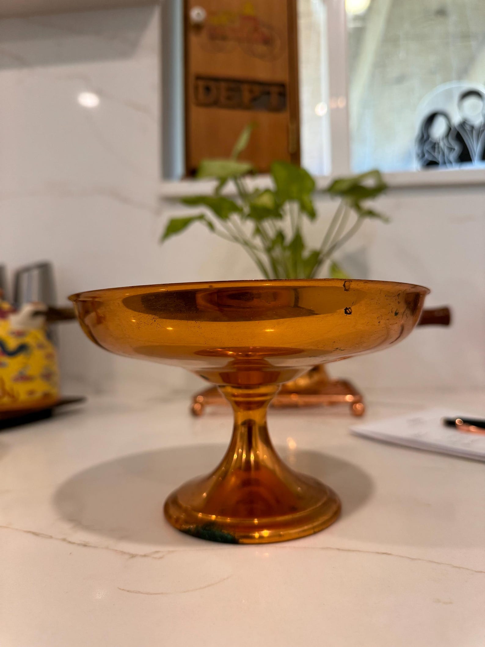Vintage Copper Pedestal Compote Dish by Coppercraft Guild, Taunton ...
