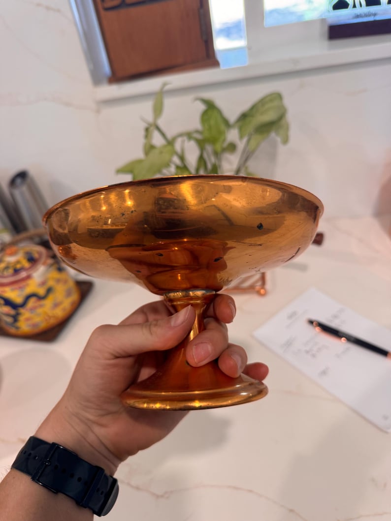 Vintage Copper Pedestal Compote Dish by Coppercraft Guild, Taunton ...