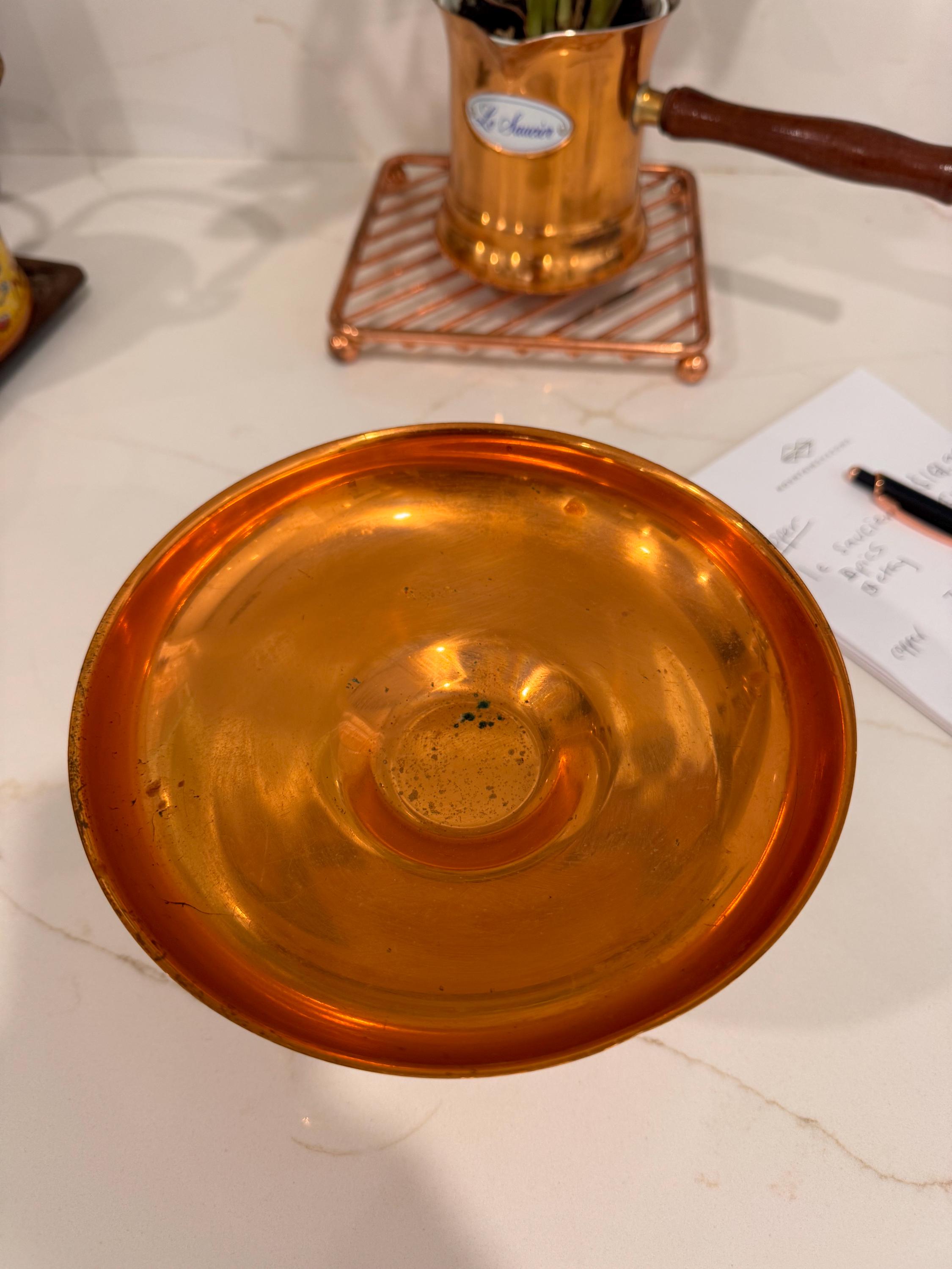 Vintage Copper Pedestal Compote Dish by Coppercraft Guild, Taunton ...