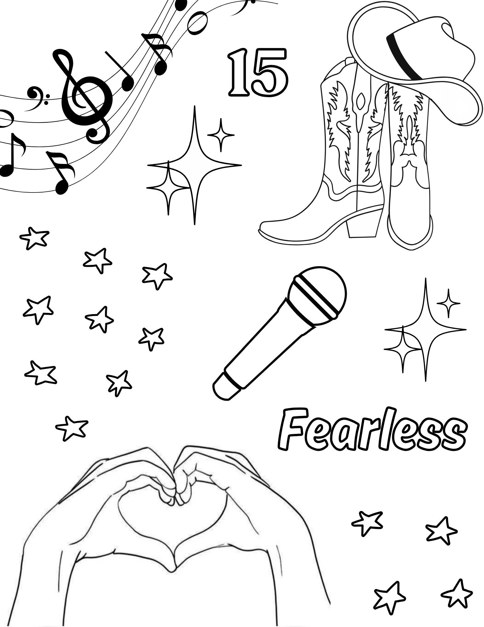 Taylor Swift Eras Coloring Pages - Etsy