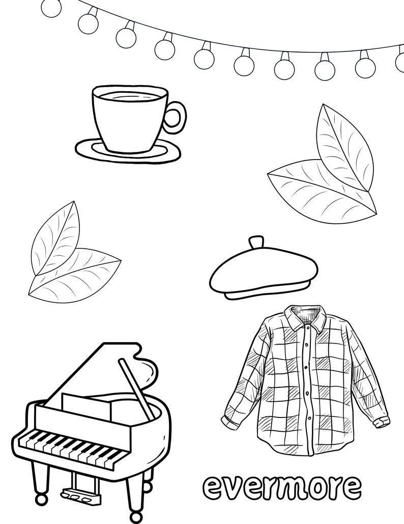 Taylor Swift Eras Coloring Pages - Etsy