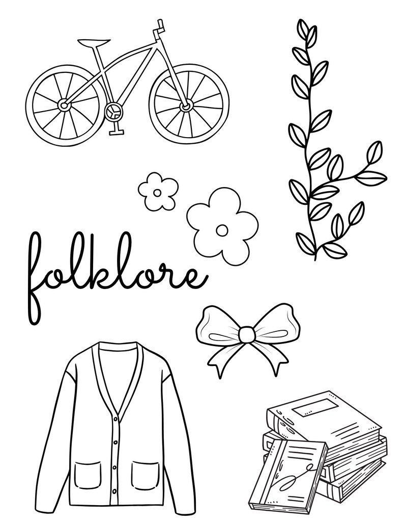 Taylor Swift Eras Coloring Pages - Etsy